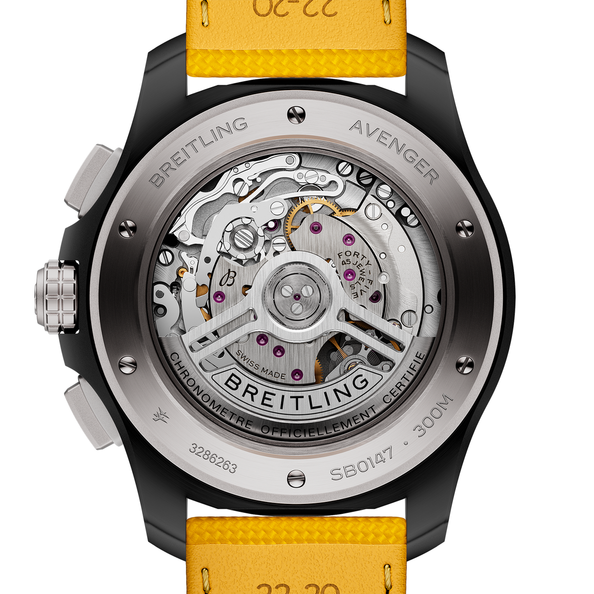 Breitling Avenger Night Mission Watch Yellow Dial | Fink's Breitling Avenger Night Mission Watch Yellow Dial | Fink's