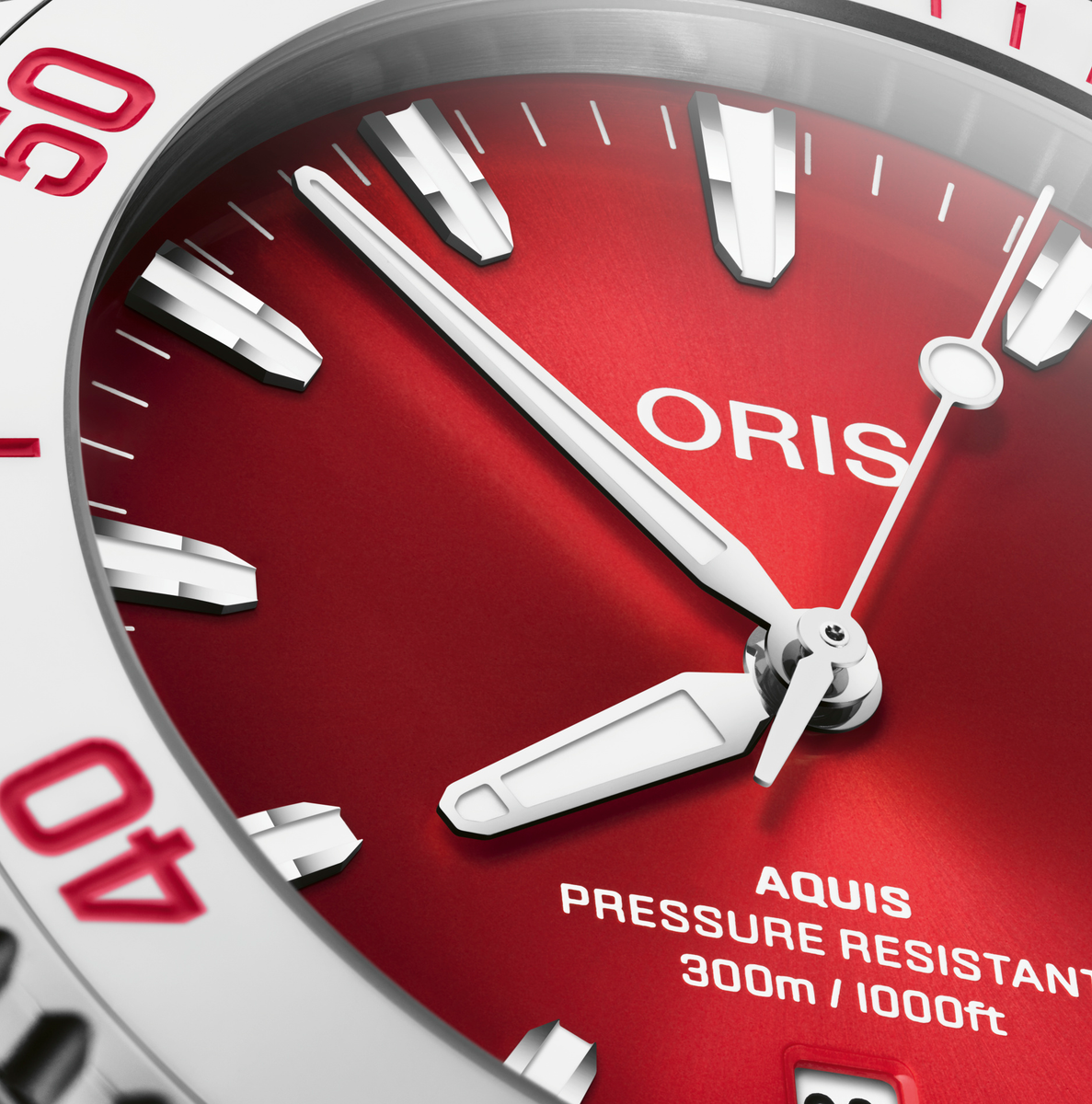 Oris Aquis Watch with Summer Red Dial 41.50mm | Fink's