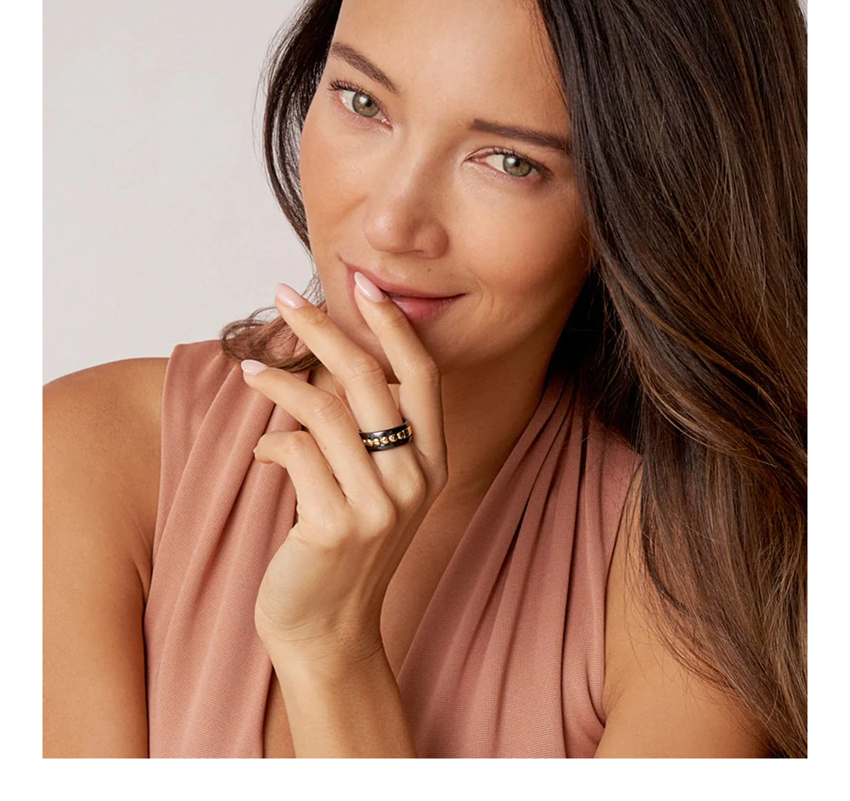 LAGOS Meridian 18K Gold and Black Ceramic Ring | Fink's