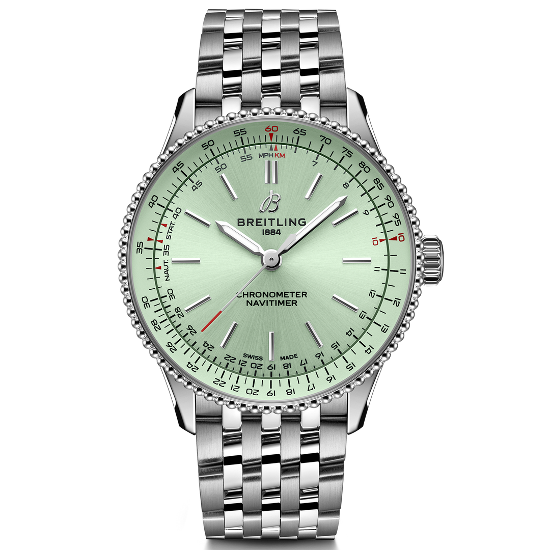 Breitling Navitimer Watch with Mint Green Dial | Fink's