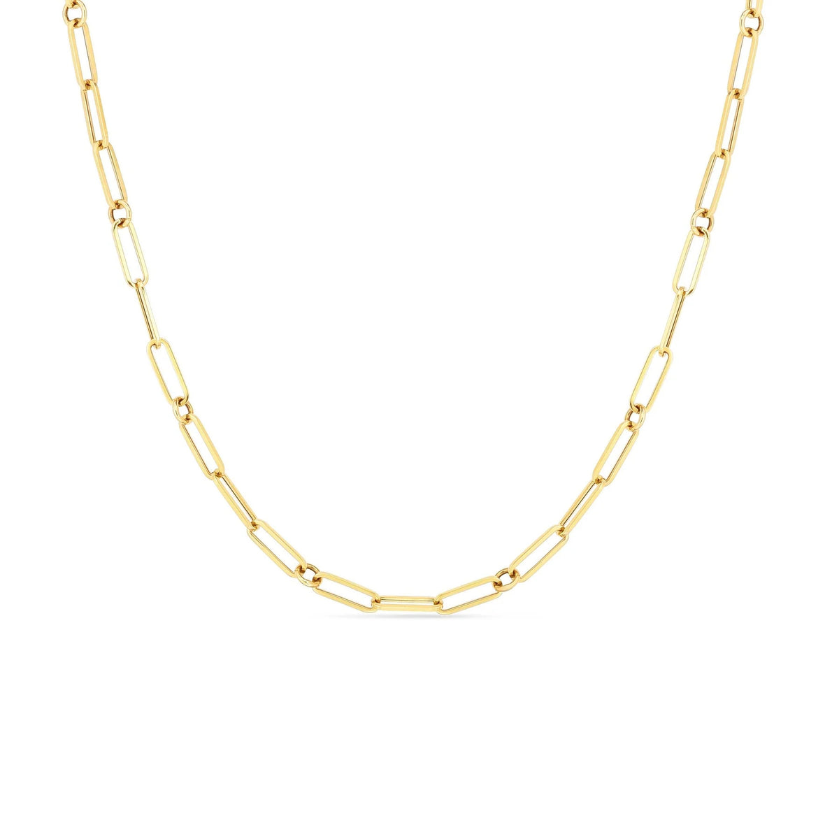 Roberto Coin Paperclip and Round Link Chain Necklace | Fink's