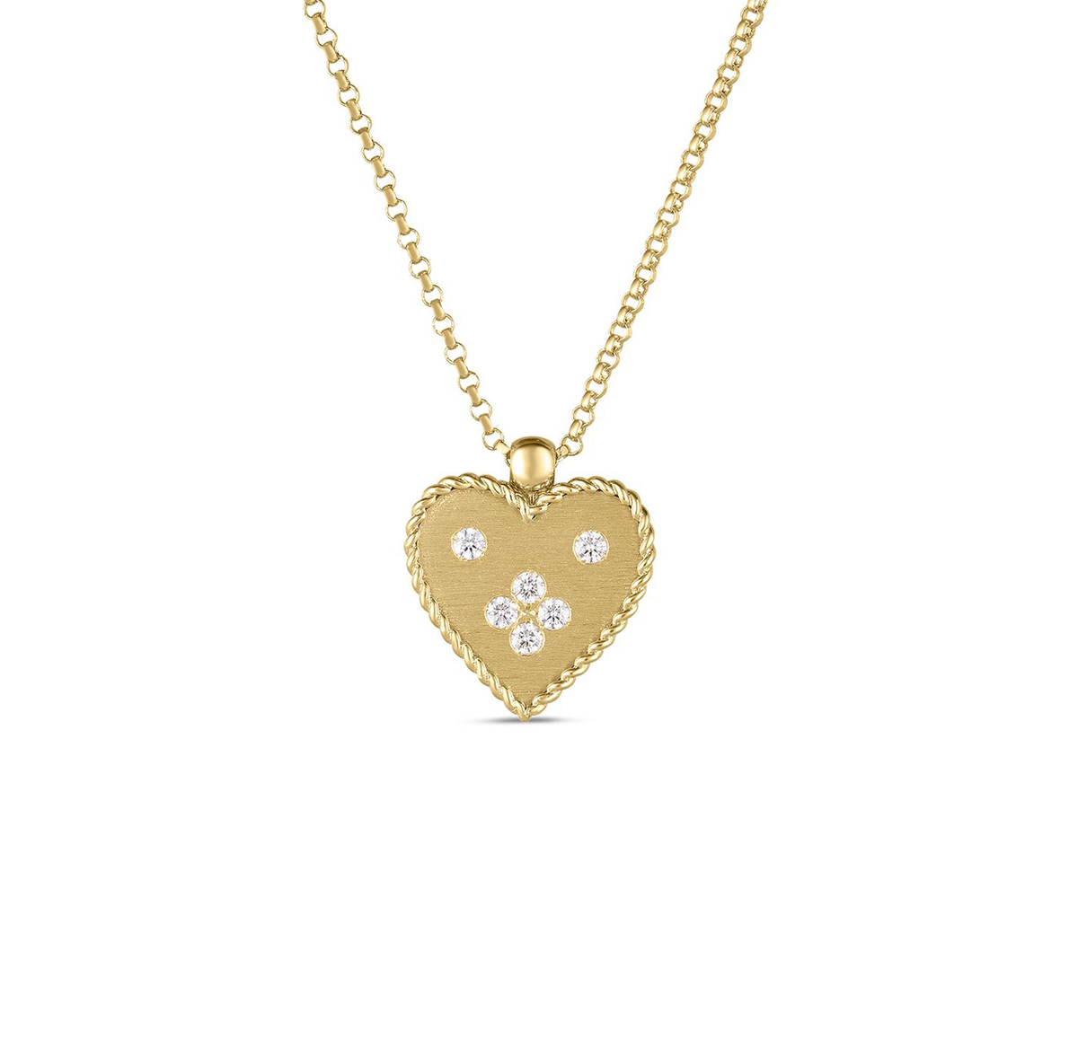 Roberto Coin Heart Diamond Medallion Necklace | Fink's