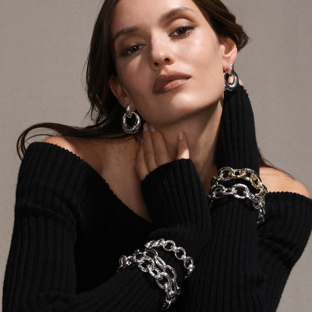 IPPOLITA Classico Rectangle Wavy Frame Earrings | Fink's