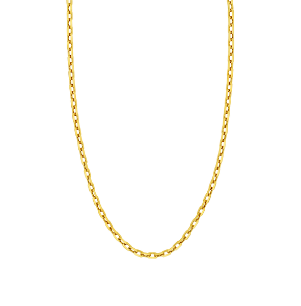 Yellow Gold Hollow Paperclip Necklace Fink s