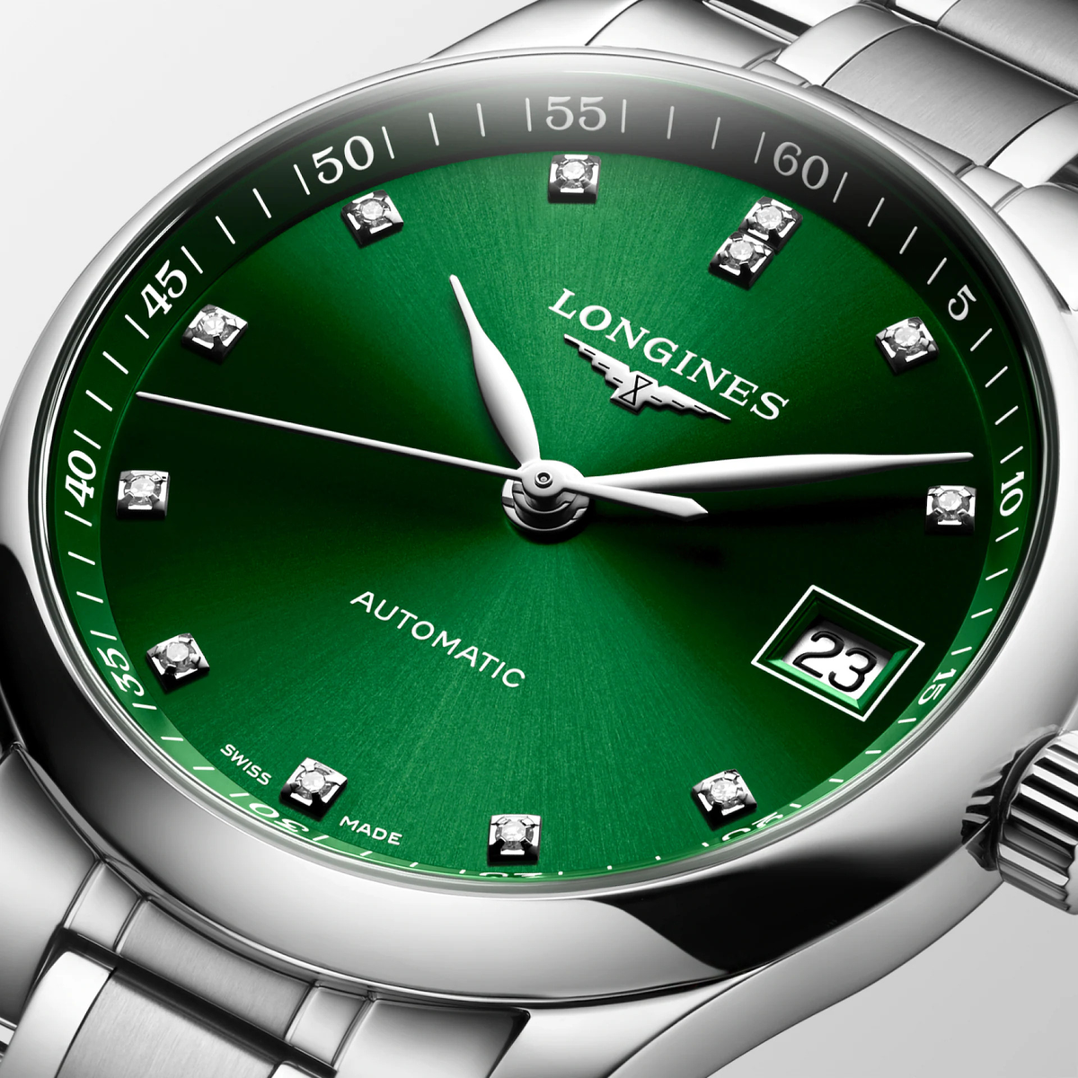 Master 34mm Watch with Green Dial | Longines | Fink's