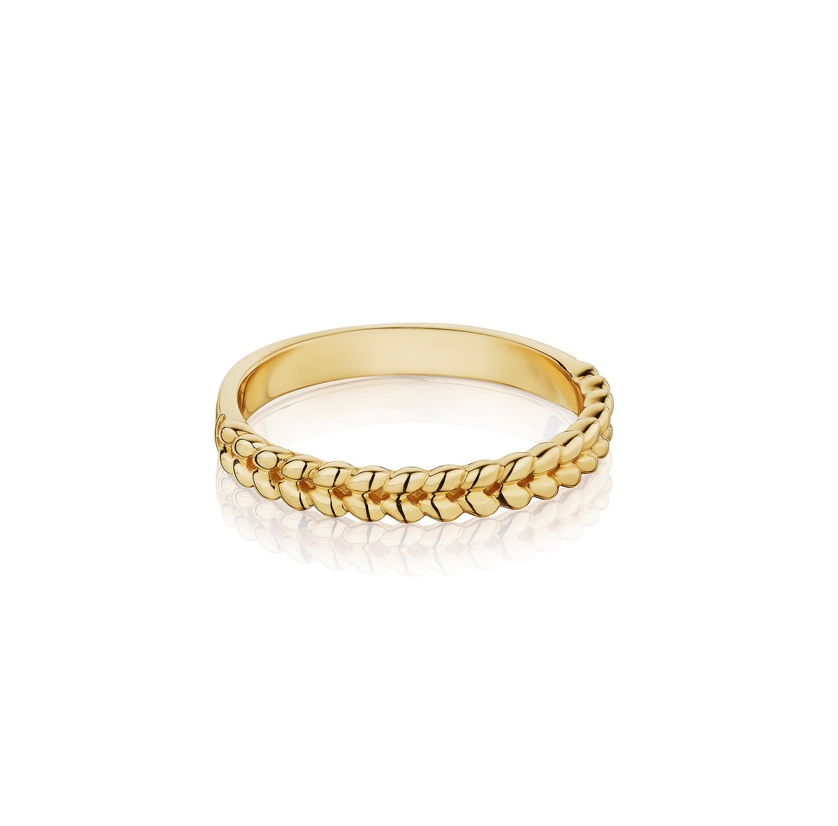 Yellow Gold Braided Wedding Band | Fink's Jewelers