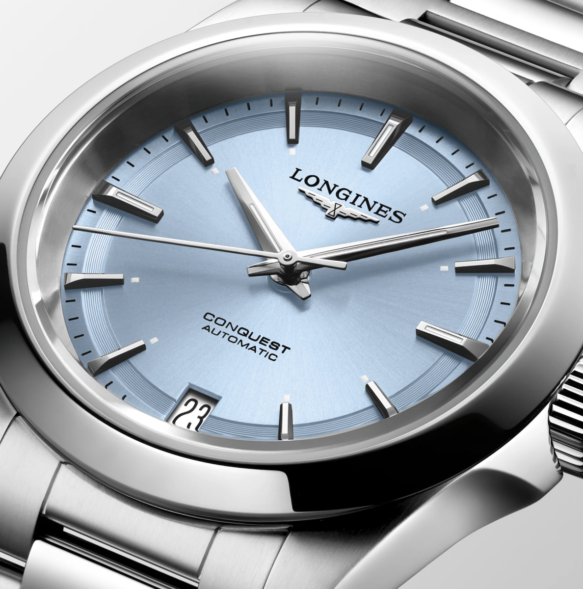 Conquest 34mm Watch Baby Blue Dial | Longines | Fink's