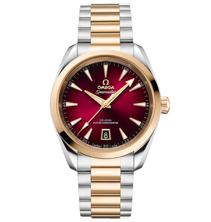 OMEGA Seamaster Aqua Terra 150m, 38mm with Red Dial | Fink's