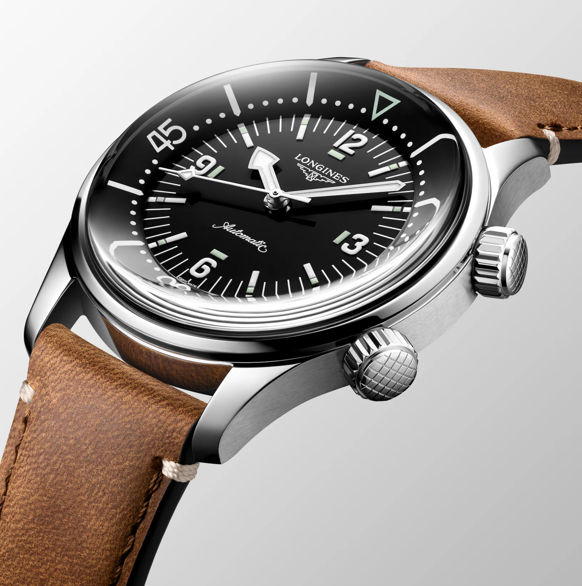 Longines Legend Diver 39mm Watch with Leather Strap | Fink's