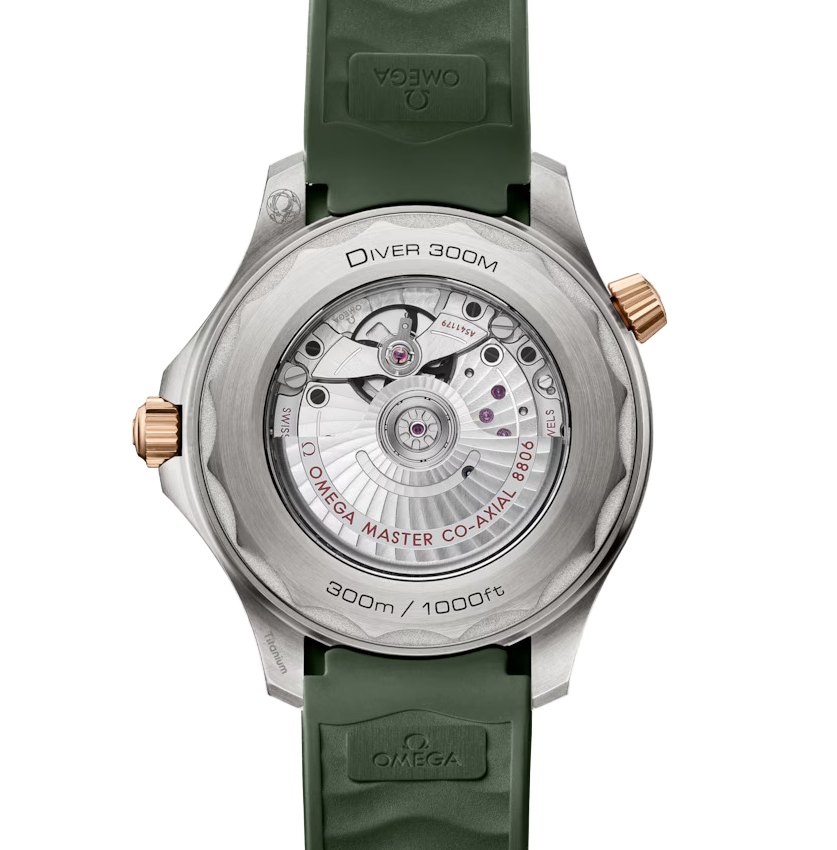 OMEGA Seamaster Diver 300m, 42mm Green Rubber Strap | Fink's