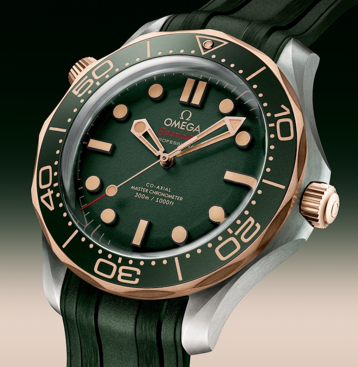 OMEGA Seamaster Diver 300m, 42mm Green Rubber Strap | Fink's