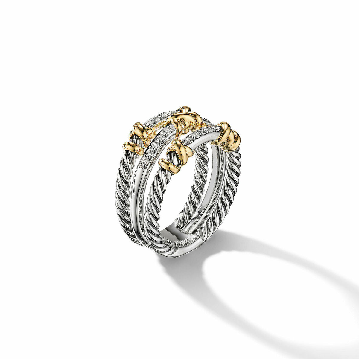 David Yurman The DY Helena Collection Ring in Silver and 18-Karat Yell