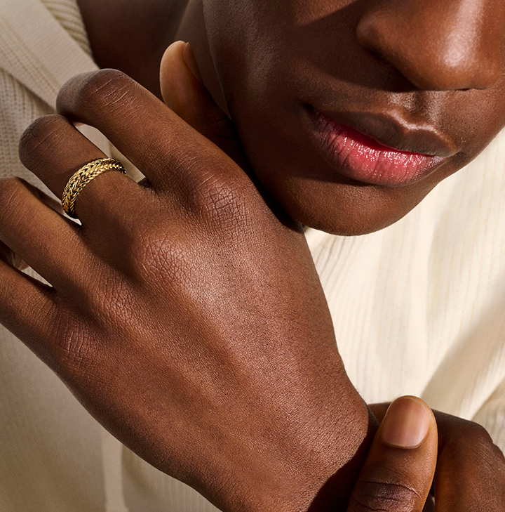 John Hardy Kami Yellow Gold Band, 6mm | Fink's