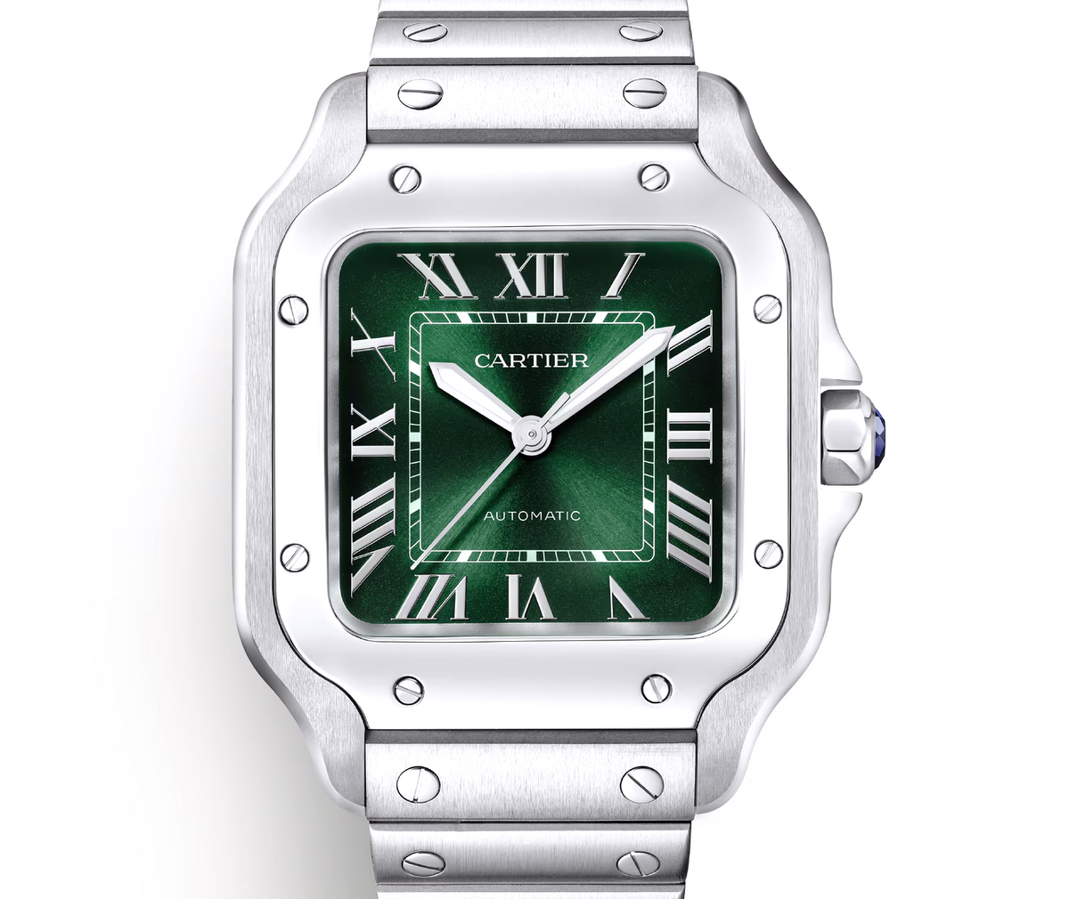 Santos De Cartier Watch with Graduated Green Dial | Fink's