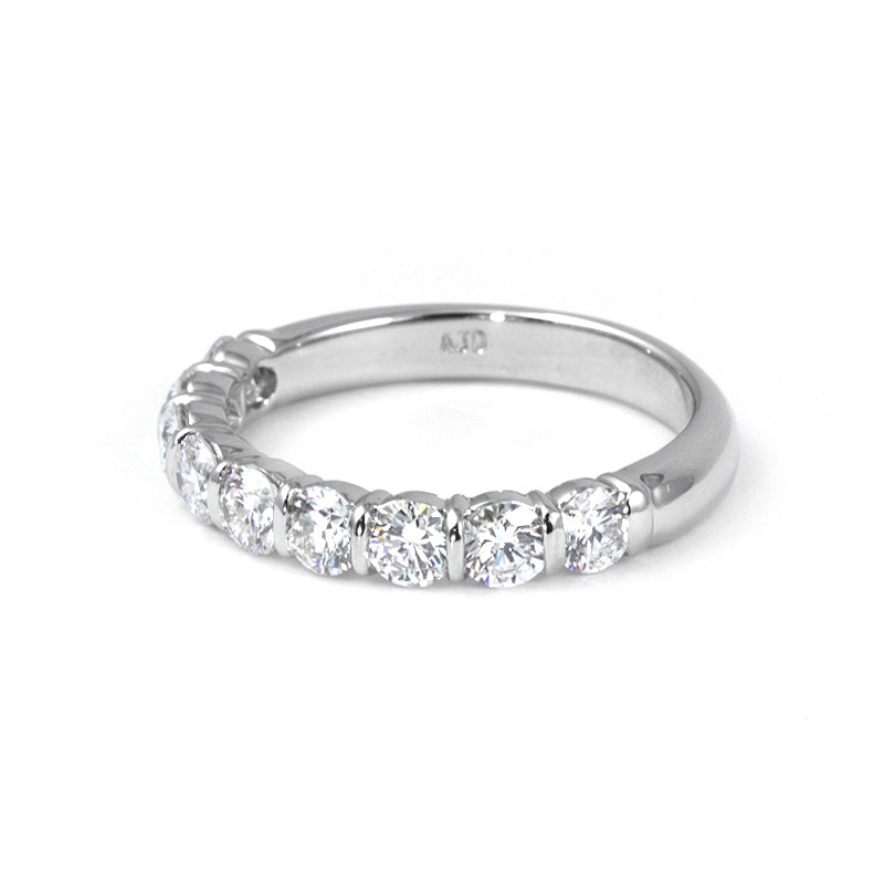 9 Round Diamond Bar Set Ring | Wedding Bands | Fink's