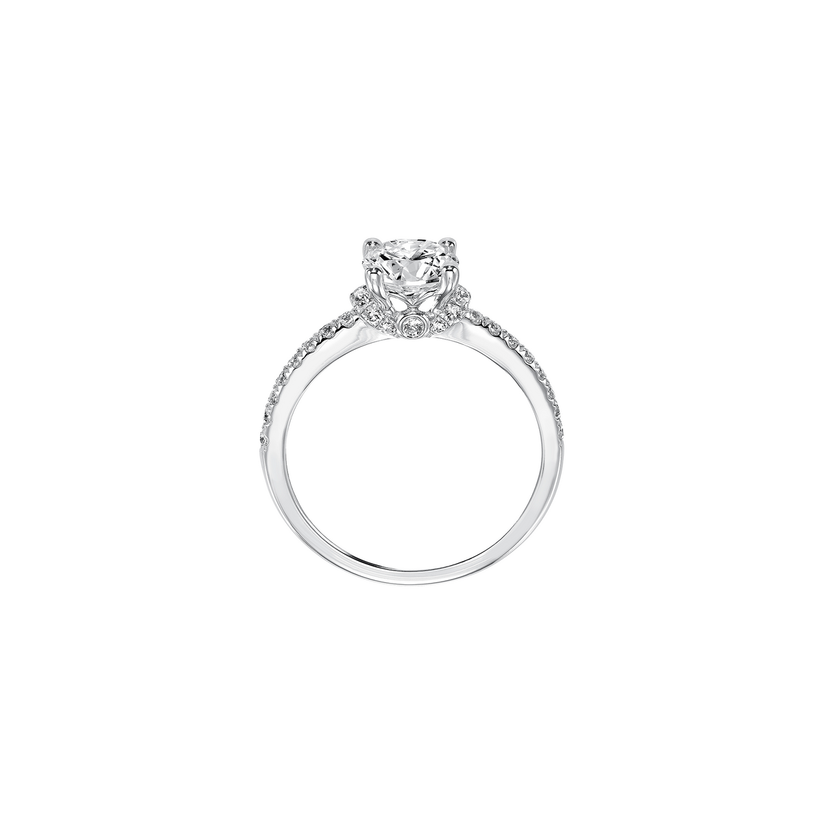 Round Diamond Shank Engagement Ring | Fink's