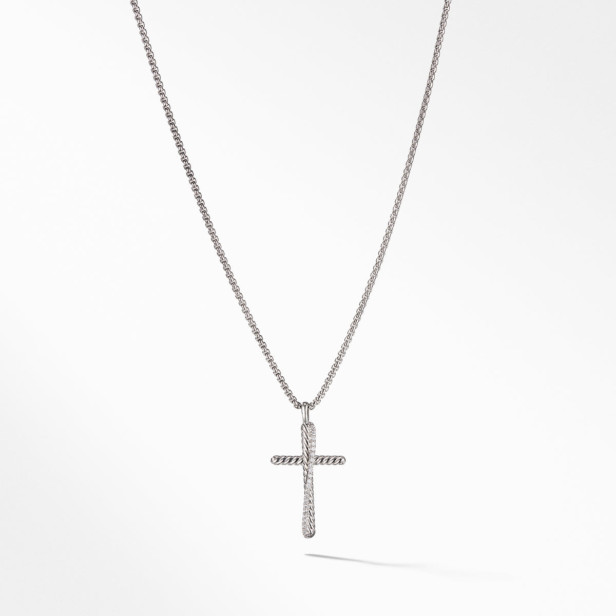 David Yurman Cross Necklace with Diamonds, 17" | Fink's