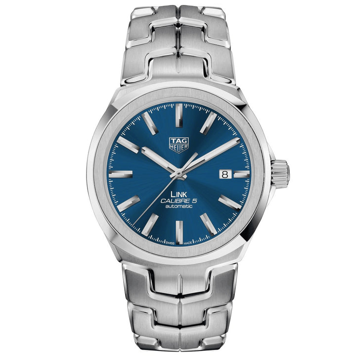 TAG Heuer Link Calibre Date Blue Sunray Dial Watch | Fink's