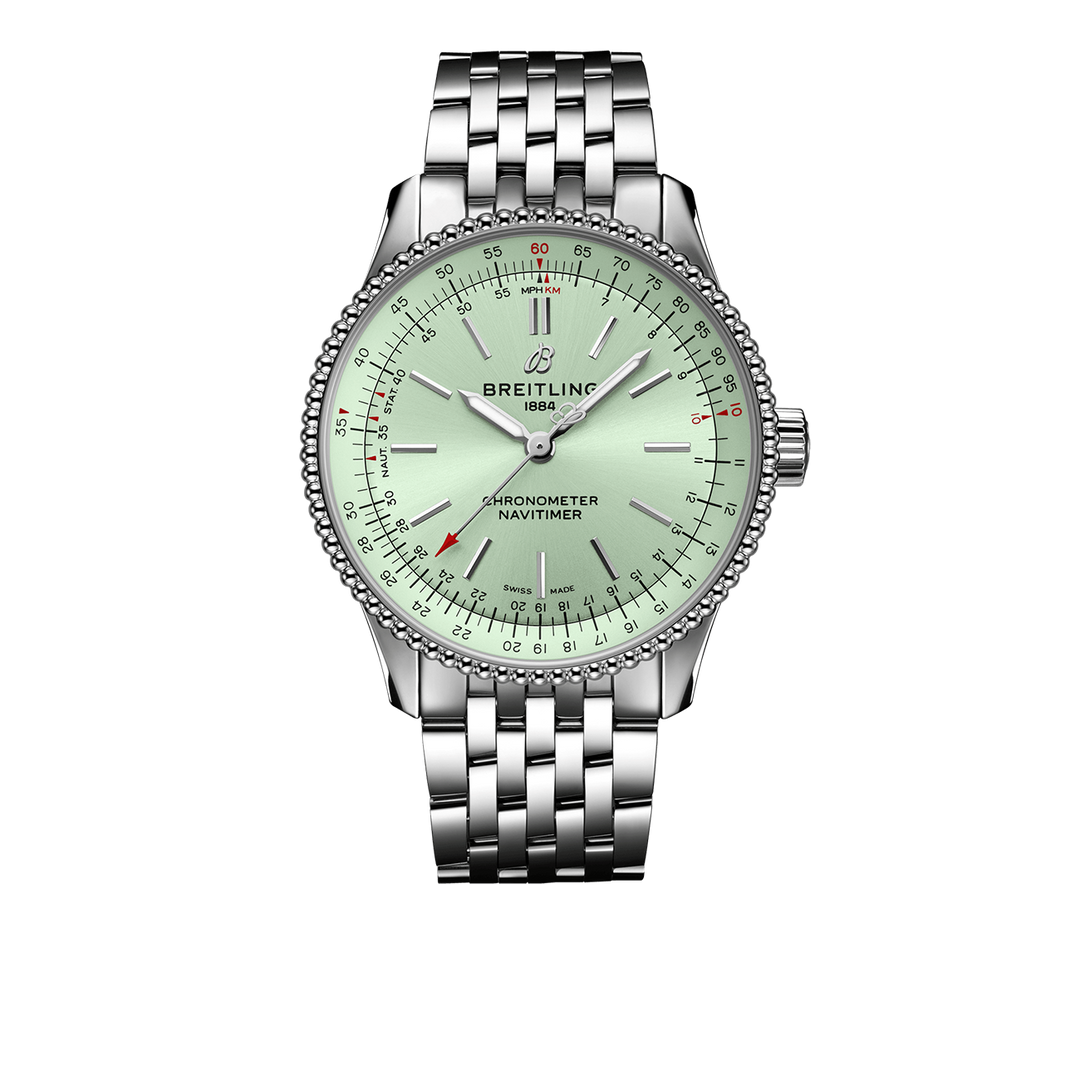 Breitling Navitimer Watch with Mint Green Dial | Fink's