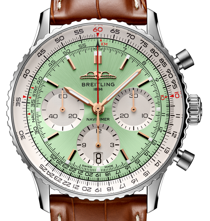 Breitling Navitimer B01 41mm Watch | Mint Green Dial | Fink's
